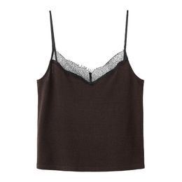 Mango Top 'VERONA' Damen Gr&ouml;&szlig;e XXL schoko / schwarz