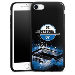DeinDesign iPhone SE (2020) Handy Slim Case extra d&uuml;nn Silikon Handyh&uuml;lle schwarz H&uuml;lle Sc Paderborn 07 Stadium Official Licensed Product Silikon Slim Case
