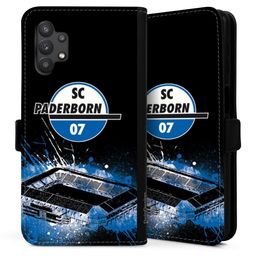 DeinDesign Galaxy A32 5G Handy Klapph&uuml;lle Handyh&uuml;lle aus Kunst Leder schwarz Flip Case Sc Paderborn 07 Stadium Official Licensed Product Sideflip mit langer 