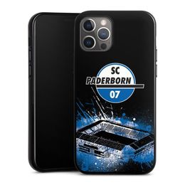 DeinDesign iPhone 12 Pro Handy Silikon H&uuml;lle Case schwarz Handyh&uuml;lle Official Licensed Product Stadium Sc Paderborn 07