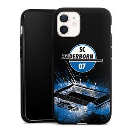 DeinDesign iPhone 12 Handy Silikon H&uuml;lle Case schwarz Handyh&uuml;lle Official Licensed Product Stadium Sc Paderborn 07