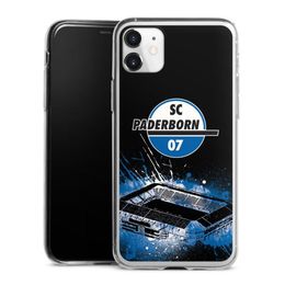 DeinDesign iPhone 11 Handy Slim Case Silikon Handyh&uuml;lle transparent H&uuml;lle extra d&uuml;nn Stadium Sc Paderborn 07 Official Licensed Product Silikon Slim Case