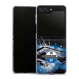 DeinDesign Galaxy Z Flip 5 Handy Hard Case Schutzh&uuml;lle transparent Smartphone Handy H&uuml;lle Sc Paderborn 07 Stadium Official Licensed Product Hard Case