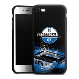 DeinDesign iPhone SE (2020) Handy Premium Silikon H&uuml;lle Handyh&uuml;lle schwarz Case Official Licensed Product Stadium Sc Paderborn 07 Silikon Premium Case