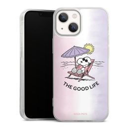 DeinDesign iPhone 13 Mini Handy Slim Case Silikon Handyh&uuml;lle transparent H&uuml;lle extra d&uuml;nn Snoopy Official Licensed Product Peanuts Silikon Slim Case