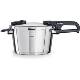Schnellkochtopf Fissler "Vitaquick Edition", silber (edelstahl, silber), Ø:22cm, Töpfe, Made in Germany, mit gelochtem Einsatz