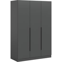 Kleiderschrank Home Affaire "Skarde Schlafzimmerschrank, Garderobe, Schrank, Bestseller", anthrazit, B:120cm H:180cm T:52cm, Spanplatte, Schränke, Breite: 120 cm, anthrazit, Kleiderstange 4 Böden