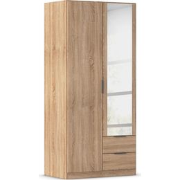 Kleiderschrank Rauch "Drehtürenschrank Schrank Garderobe Ankleide Schlafzimmer LAGOA", eiche sonoma, B:91cm H:197cm T:54cm, Holzwerkstoff, Schränke, geräumige Schubladen, 3 Breiten, optional mit Aufsatz MADE IN GERMANY