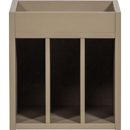 Regal Woood "Turner Plattenschrank", braun (schlamm), B:44cm H:47cm T:44cm, Holzwerkstoff, Regale, Regalwürfel Standregal, Schallplattenregal, Breite 44 cm
