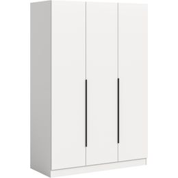 Kleiderschrank Home Affaire "Skarde Schlafzimmerschrank, Garderobe, Schrank, Bestseller", weiß, B:120cm H:180cm T:52cm, Spanplatte, Schränke, Breite: 120 cm, weiß, Kleiderstange 4 Böden