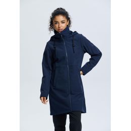 Outdoorjacke Icepeak "Icepeak Softshell jacke Agaram", Damen, Gr. 38, blau (dunkel blau), 98% Polyester, 2% Elasthan, Jacken