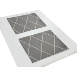 Platzset Adam "Casket Valdelana Light" Gr. 1, grau (dunkelgrau), B:30cm L:40cm, Obermaterial: 100% Baumwolle, Platzsets
