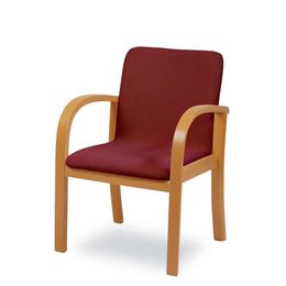 Esszimmersessel Home Affaire "LINA707", rot (buche natur, bordeaux), B:60cm H:85cm T:50cm, 100% Polyester, Sessel, Extra-confort, Fleckenabweisendes Gewebe, Massivholz