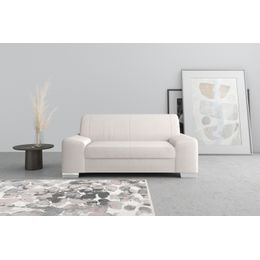 2-Sitzer DOMO collection "Anzio in kubischer Formensprache, flache Armlehnen, Breite 184cm", beige (creme), B:184cm H:85cm T:93cm, Sofas, wahlweise mit Federkern