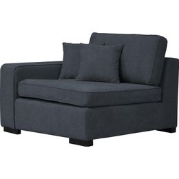 Sofaelement Home Affaire "Skara", blau (graublau), B:110cm H:86cm T:100cm, Polsterelemente, Modul zum eigenen Zusammenstellen, in vielen Bezugsqualit&auml;ten