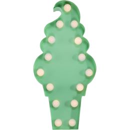 MARQUEE LIGHTS LED Dekolicht "Icecream", grün, 15, H: 31cm, 1 Stk., Leuchten, Wandlampe,Tischlampe Eis, Eistüte, Eiscreme 15 Leuchtmittel - 11x23 cm, Deko-Leuchte LED Dekoleuchte Deko-Lampe