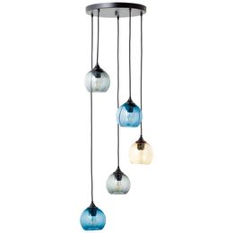 Brilliant Pendelleuchte "Amiri", bunt, 5, Ø 50cm, 1 Stk., Leuchten, höhenverstellbar - 5 flammig - dimmbar - Ø 50cm - E14 Fassung