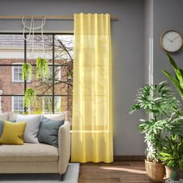 Neutex for you! Vorhang NEUTEX FOR YOU "Libre-ECO" Gr. 1, gelb, B:142cm H:245cm, Jacquard, Polyester, Gardinen