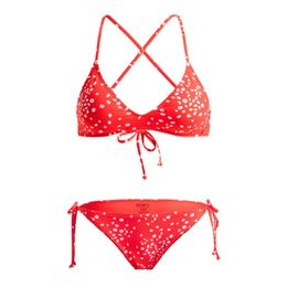 Badeanzug Roxy "Pt Beach Classics", Damen, Gr. L, poppy rot dancing ditsy swim, Recycling-Polyester, Badeanzüge