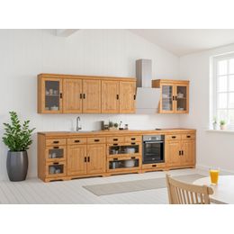 Hängeschrank Home Affaire "Rügen", beige (natur), B:80cm H:75cm T:36cm, Massivholz, Schränke, Breite 80 cm, Kiefer massiv, 2 Türen, 1 Einlegeboden