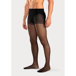 Feinstrumpfhose John Devin, Damen, Gr. 44-46, schwarz, Obermaterial: 85% Polyamid, 15% Elasthan, elastisch, Strumpfhosen, mit verstärktem Höschenteil