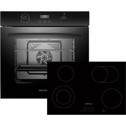 respekta Backofen-Set "Julius + Benjamin", Energieeffizienz: A+ (A+++-D), schwarz, Herdsets