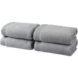 Handtücher OTTO HOME "Fenya, flauschig und weich, Premium Handtücher 550gr/m²", grau (hellgrau), B:50cm L:100cm, Webfrottier, Obermaterial: 100% Baumwolle, Handtücher, mit Bordüre, Handtuch-Set, 100% Baumwolle, 5 Jahre Garantie