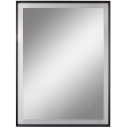 Paco Home Wandleuchte "JENNY", schwarz, H: 5cm, Leuchten, Beleuchteter Spiegel LED Backlight Badspiegel Touch- Rechteckig IP44, LED Badleuchte Spiegel mit Beleuchtung