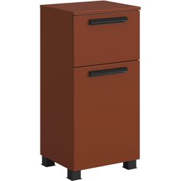 Unterschrank Welltime "SALVADA, Unterschrank 40 cm, gedämpfte Scharniere, Softclose", rot, B:40cm H:79cm T:35cm, MDF, Schränke, Rot, Front und Korpus aus hochwertigen MDF, Anti-Finger-Print