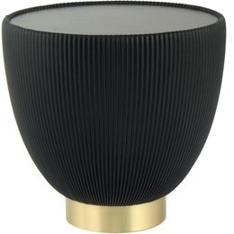 Beistelltisch Kayoom "Jokai 125, praktische Ablagefläche, robust, Eisengestell", schwarz (schwarz, gold, weiß), B:47cm H:45cm T:47cm, 100% Eisen, 100% PU, 100% gesinterter Stein, 100% MDF, Tische, dekorativ, stilvoll, robust, gesinterte Steinplatte