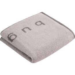 Handtuch Bugatti "Emilio", grau (light grau), B:50cm L:100cm, Webfrottier, Obermaterial: 100% Baumwolle, Handtücher, mit Logo-Schriftzug