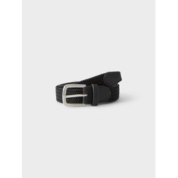 Flechtgürtel name it "NKMSIECE BELT NOOS", Damen, Gr. 65, schwarz, Web, Kunstfaser, unifarben mit Farbeinsatz, Gürtel