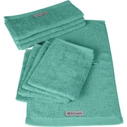 Handtuch Set Ross "Sinfonie", blau (karibik), 8 Stk., Frottier, Obermaterial: 100% Baumwolle, Handtuch-Sets, beinhaltet Gästetücher und Waschhandschuhe
