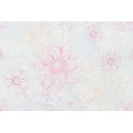 Fototapete ARCHITECTS PAPER "Atelier 47 Flower Artwork 2", bunt (rosa, hellblau, lila), B:4m L:2,7m, Vlies, Tapeten, Vlies, Wand, Schräge, Decke