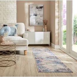 Teppich FLAIR RUGS "Reid Abstract", bunt, B:60cm H:4mm L:230cm, Kunstfaser, Teppiche, Waschbarer Teppich