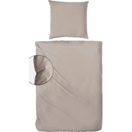 Bettwäsche Primera "Primera Stone-Washed Flanell", beige (leinen), B/L: 155cm x 220cm, 1 Stk., 1 Stk., Flanell, B/L: 80cm x 80cm, 2 Stk., Flanell, Obermaterial: 100% Baumwolle, Bettwäsche, Bettwäsche aus samtig weicher angerauter Baumwolle, ab Gr. 135x200 cm