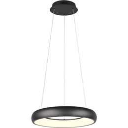 Trio LEUCHTEN LED Pendelleuchte "CARDONA, LED Ring Hängeleuchte, 3300 Lumen 29W, Lichtfarbe einstellbar", schwarz (schwarz matt), 1, Ø 46,5cm H: 150cm, 1 Stk., Leuchten, 2300/3000/4000K warmweiß bis kaltweiß, 3 Stufen dimmbar Höhe 150cm Ø46