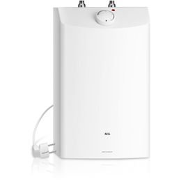 Kleinspeicher AEG HAUSTECHNIK "Huz 10, Untertischboiler 5 Liter", weiß, B:29,6cm H:50,6cm T:27,6cm, Speichererhitzer, Niederdruck, mit Thermostop, mit Stecker