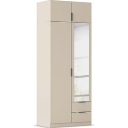 Kleiderschrank Rauch "Drehtürenschrank Schrank Garderobe Ankleide Schlafzimmer LAGOA", beige (champagner), B:91cm H:235cm T:54cm, Holzwerkstoff, Schränke, geräumige Schubladen, 3 Breiten, optional mit Aufsatz MADE IN GERMANY