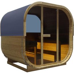 Sauna Sanotechnik "»HANKO« Außensauna", braun (holz), Saunaofen, 8 kW, Saunen, geeignet für 6 Personen, Fichtenholz