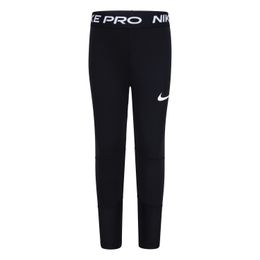 Leggings Nike Sportswear "NKG NIKE PRO LEGGING", Kinder, Gr. 110 (5), N-Gr, schwarz, Jersey, Obermaterial: 83% Polyester, 17% Elasthan, kontrastfarbene Details, unifarben, Hosen, für Kinder