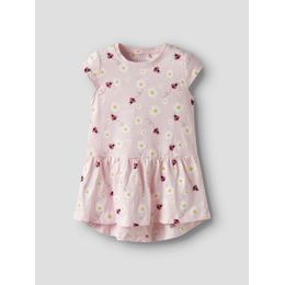 Jerseykleid name it "NMFVIGGA CAPSL DRESS F1 NOOS", Mädchen, Gr. 128, N-Gr, festival bloom aop:ladybug, Jersey, Obermaterial: 100% Baumwolle, bedruckt, regular fit, Rundhals, Kleider