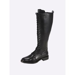 Stiefel, Damen, Gr. 38, schwarz, Glattleder, Leder, Rindsleder, Schuhe