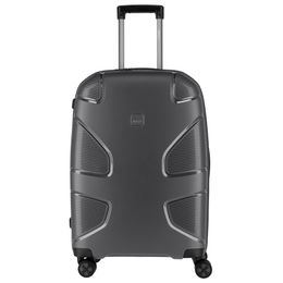 Hartschalen-Trolley IMPACKT "IP1, verschiedene Größen und Farben", Gr. B/H/T: 45cm x 67cm x 28cm 73 l, schwarz (lava schwarz), Polypropylen, unifarben, Koffer, Hartschalen-Koffer vegan Koffer Reisegepäck USB-Port TSA Zahlenschloss