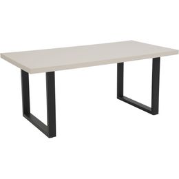 Esstisch Hela "MERAN", schwarz (cashmere, schwarz, schwarz, cashmere), Tische, U-Gestell,Cashmere,Azoto Matt lackiert,Metall,Spanplatte