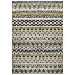 Teppich Pad "Nova", mustard, B:200cm H:5mm L:300cm, Baumwolle, Wolle, Teppiche, handgewebt, reine Wolle, Wohnzimmer