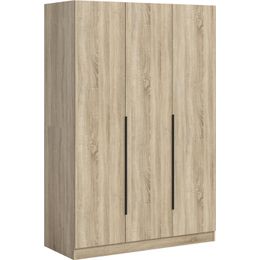 Kleiderschrank Home Affaire "Skarde Schlafzimmerschrank, Garderobe, Schrank, Bestseller", sonoma eiche nachbildung, B:120cm H:180cm T:52cm, Spanplatte, Schränke, Breite: 120 cm, eichefarben Kleiderstange und 4 Einlegeböden