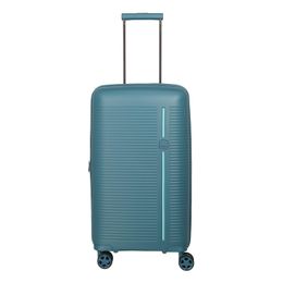Hartschalen-Trolley Travelite "ROOMER Trunk, in zwei Größen und verschiedenen Farben", Gr. B/H/T: 37cm x 66cm x 29cm 66 l, blau (aqua), Polypropylen, unifarben, Koffer, Reisegepäck Hartschalen-Koffer TSA-Schloss Trunk Trolley M und L