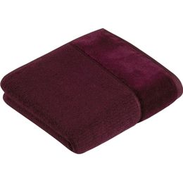 Handtuch Vossen "Pure", lila (berry), B:50cm L:100cm, Webfrottier, Obermaterial: 100% Baumwolle, Handtücher, Baumwolle & VEGAN, mit eleganter Veloursbordüre