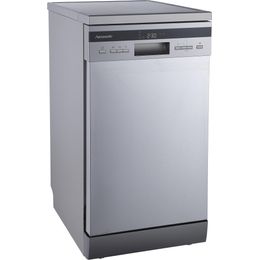 Hanseatic Standgeschirrspüler "HG4585C10T7636EI", Energieeffizienz: C (A-G), silber (silberfarben), B:44,8cm H:84,5cm T:60cm, Geschirrspüler